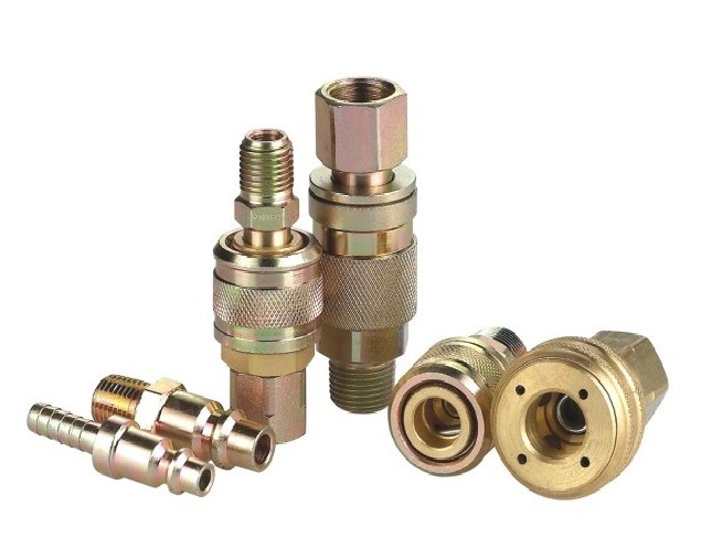 Shut - Off Pneumatic Quick Connect Coupling Steel Single I Series WP 300psi