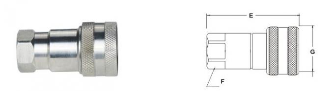 NBR Quick Attach Hydraulic Couplers , Stainless Steel Faster Hydraulic ...