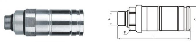 Hydraulic Push Pull Quick Connect Coupling , High Flow Rate Hyd Quick ...