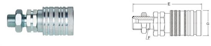 Steel Push And Pull Hydraulic Female Metric Thread Coupler With Long ...